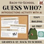 Back to School Get to Know You Icebreaker Activity - Start the Year ...