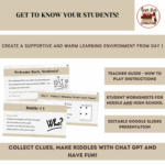 Back to School Get to Know You Icebreaker Activity - Start the Year ...